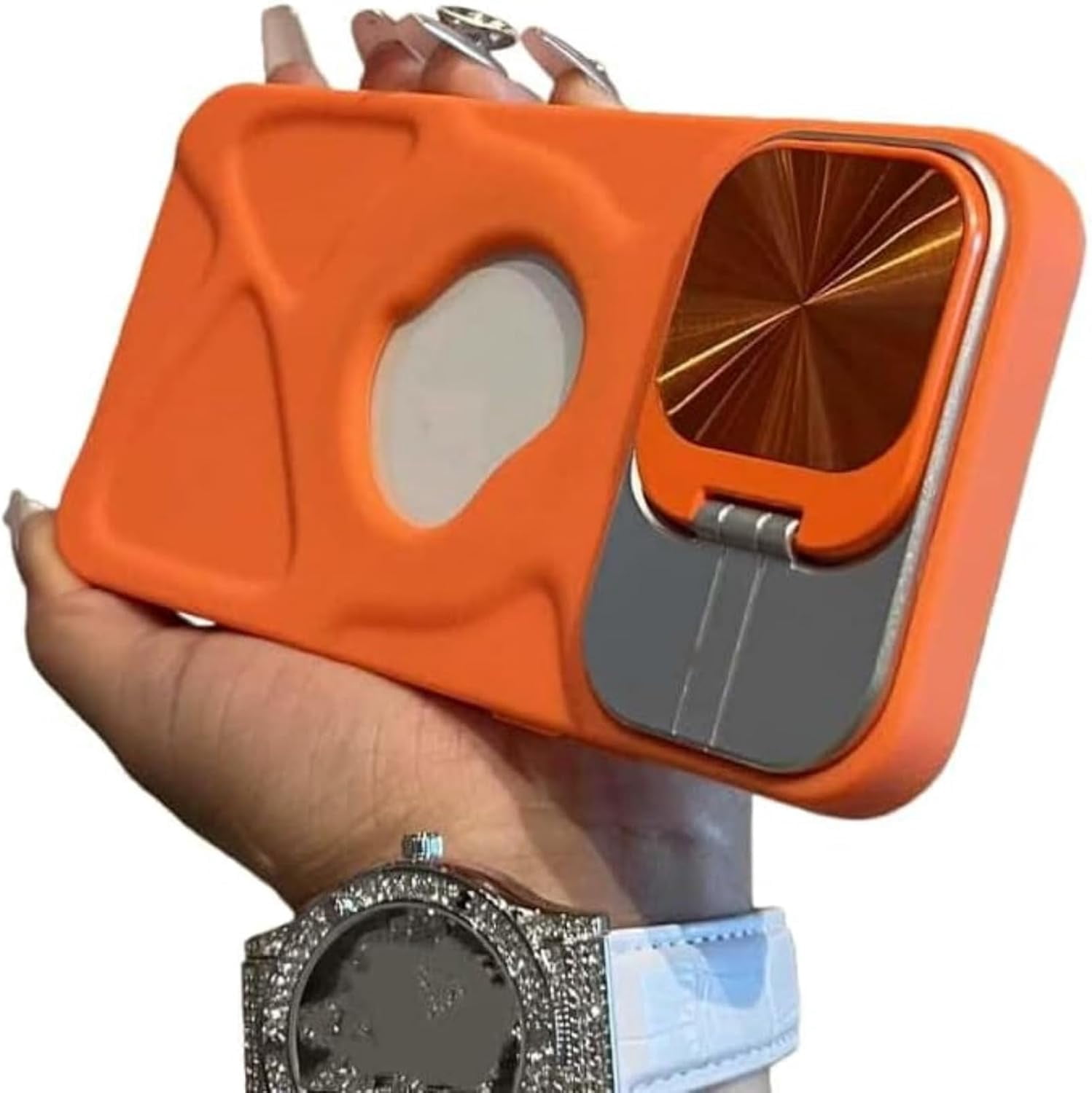 Fashion Logo Hole Case for iPhone with Lens Protection Silicone Soft ...