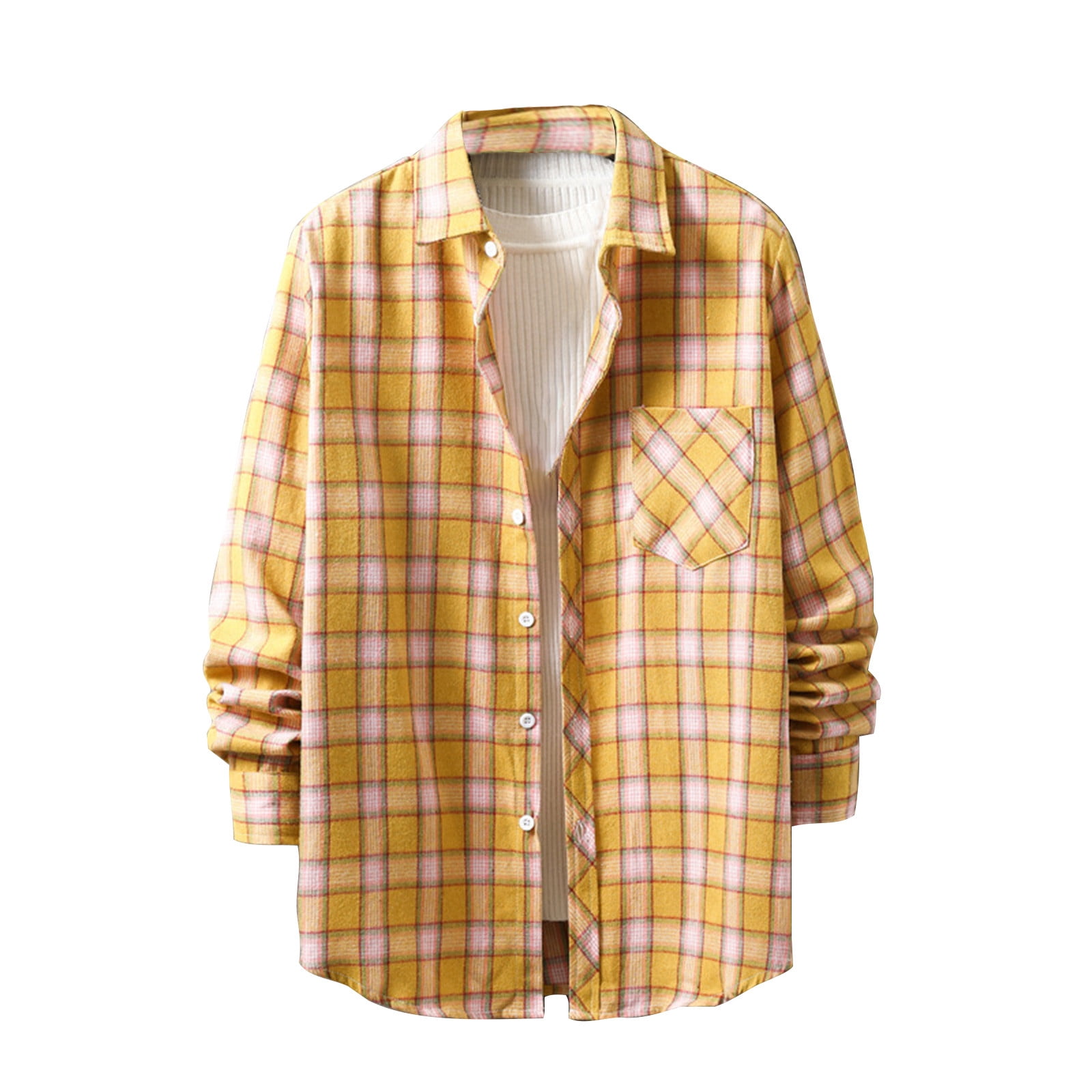 Fashion Long Sleeve Shirts for Mens Oversize Casual Personality ...