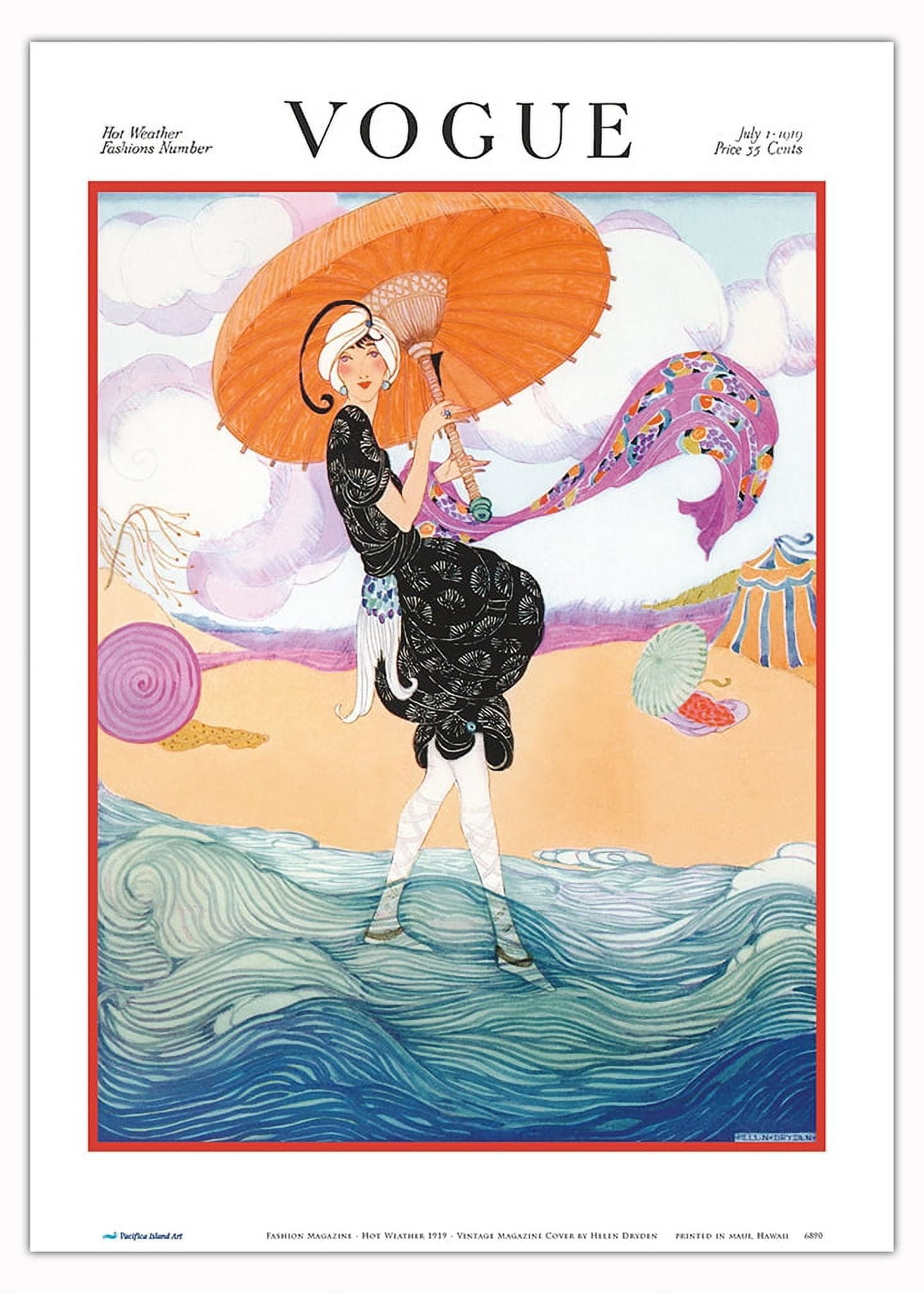 Fashion Magazine - Hot Weather - July 1 1919 - Vintage Magazine Cover ...