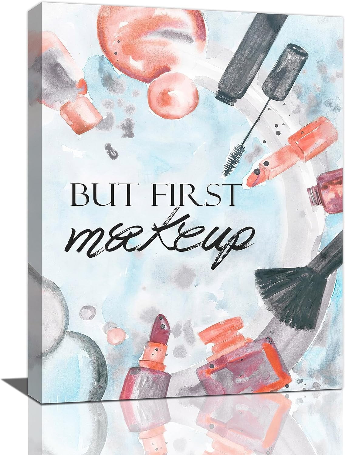 Fashion Makeup Decor Wall Art But First Makeup Sign Lipsticks Beauty ...