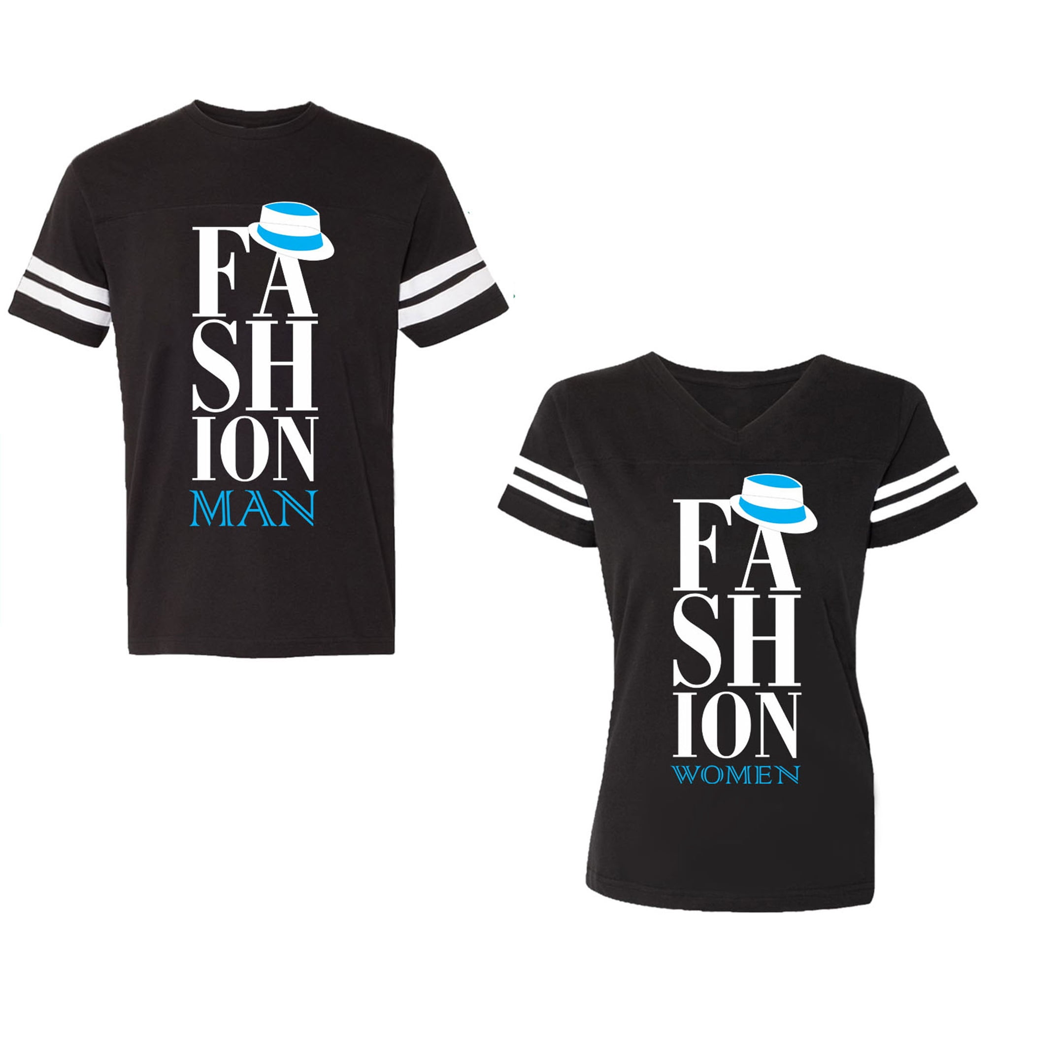 Fashion Man Woman Unisex Couple Matching Cotton Jersey style T-Shirt ...