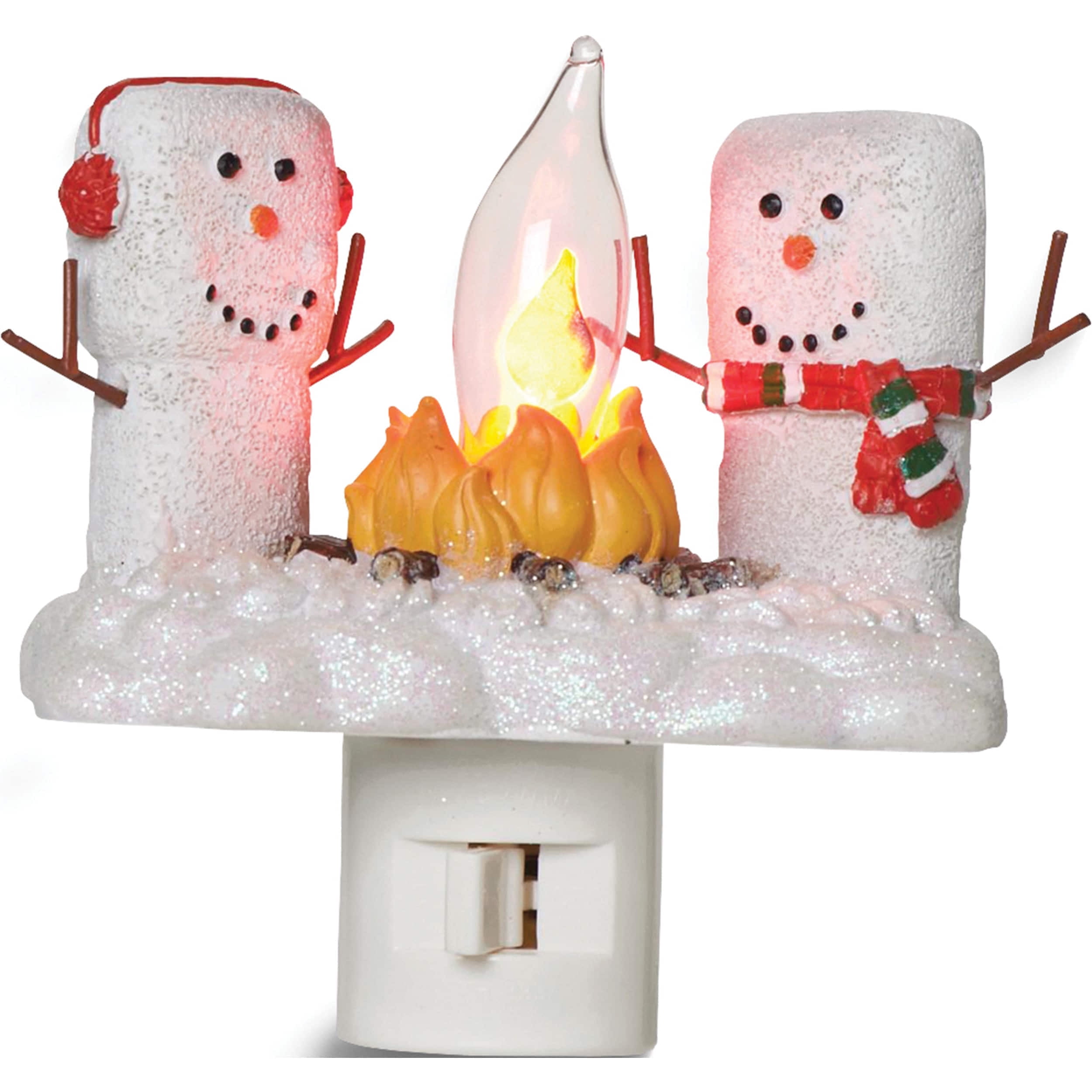 Fashion Marshmallow And Campfire Flicker Night Light (3.5 X 4.25) Made ...