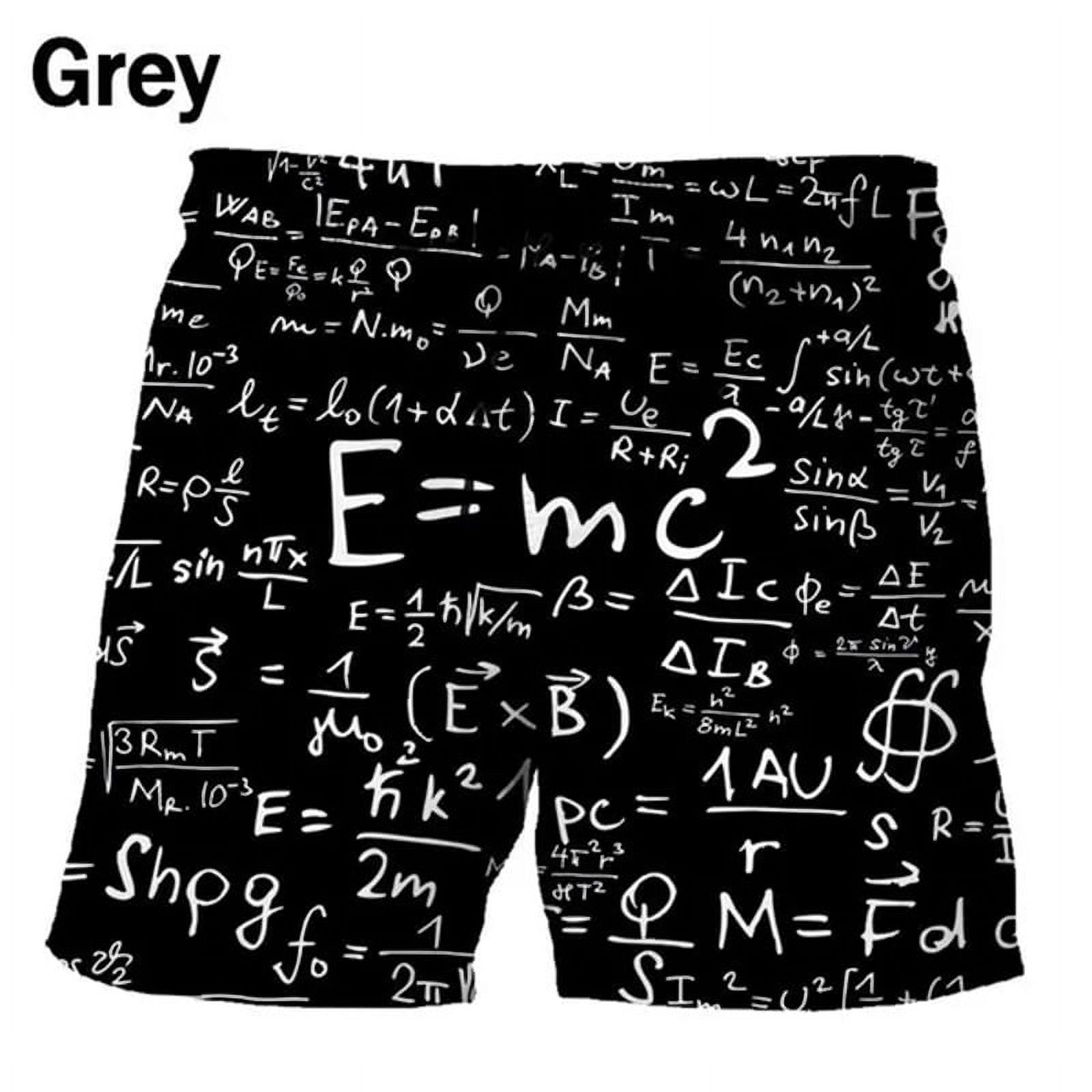 Fashion Mathematical Formula Beach Shorts For Men 3D Printing Summer ...