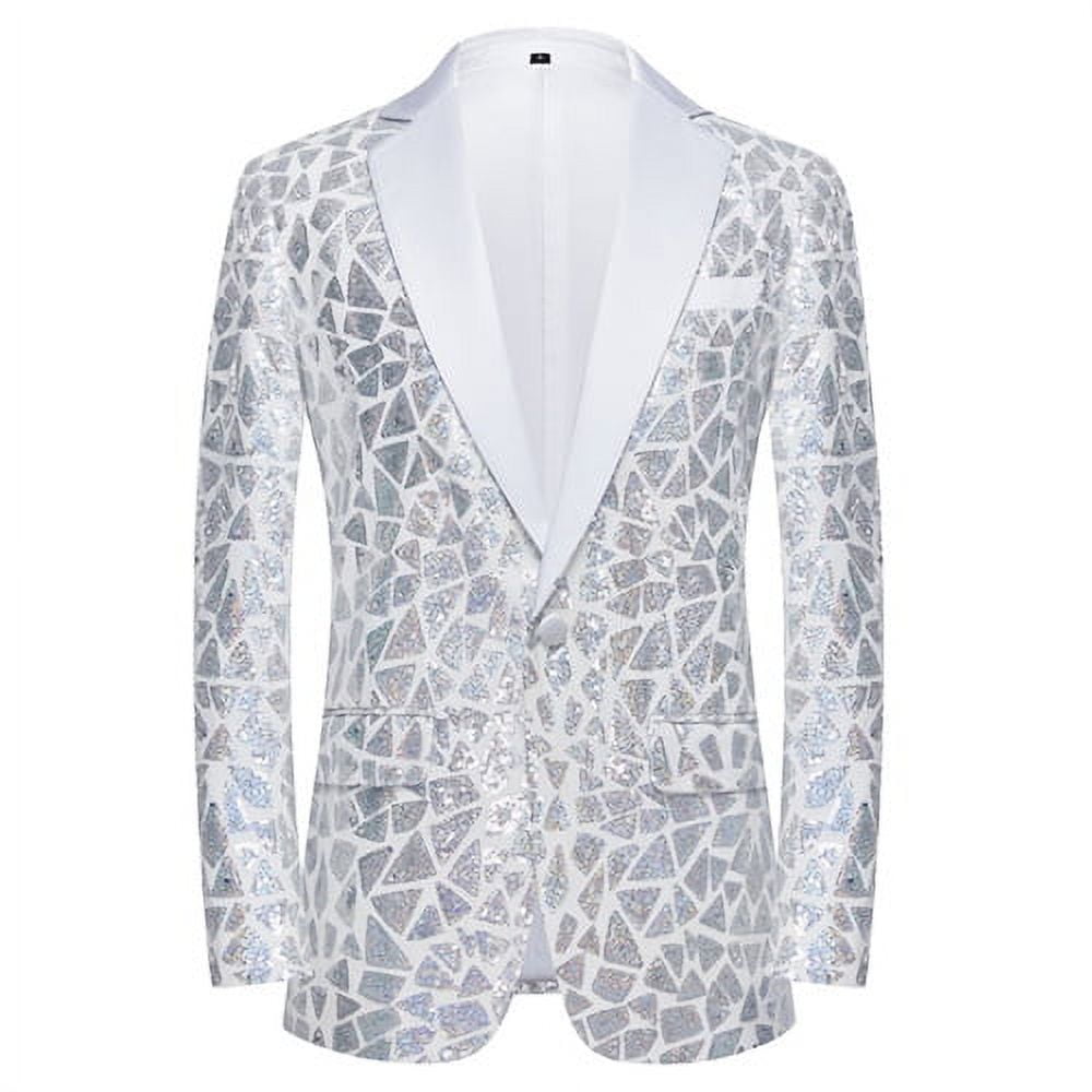 Fashion Men Sequin Suit Jacket 2024 New Men's Luxurious Wedding Dance ...