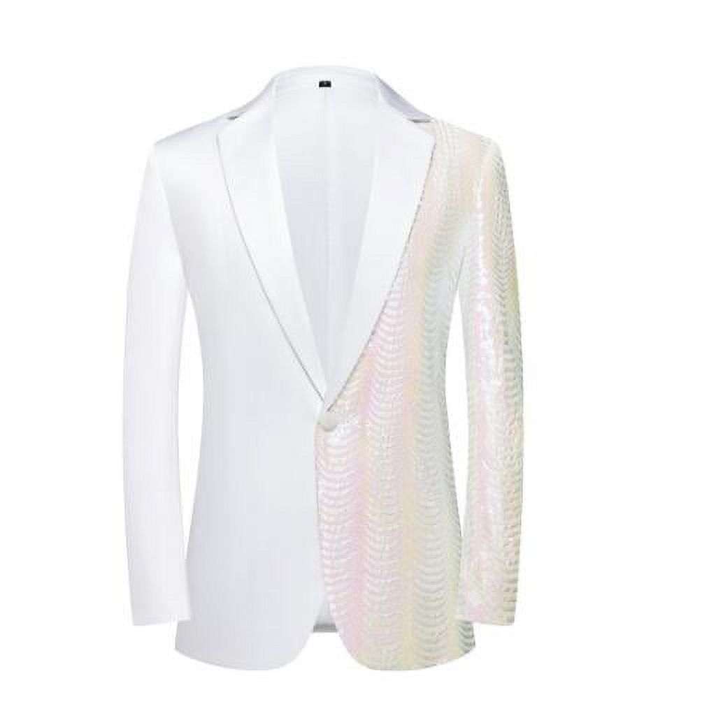 Fashion Men Sequin Suit Jacket 2024 New Men's Luxurious Wedding Dance ...