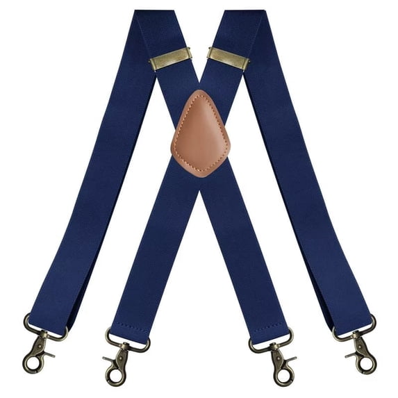 Fashion Men Suspenders with Hook Heavy Duty 1.4 Inch Adjustable Elastic ...