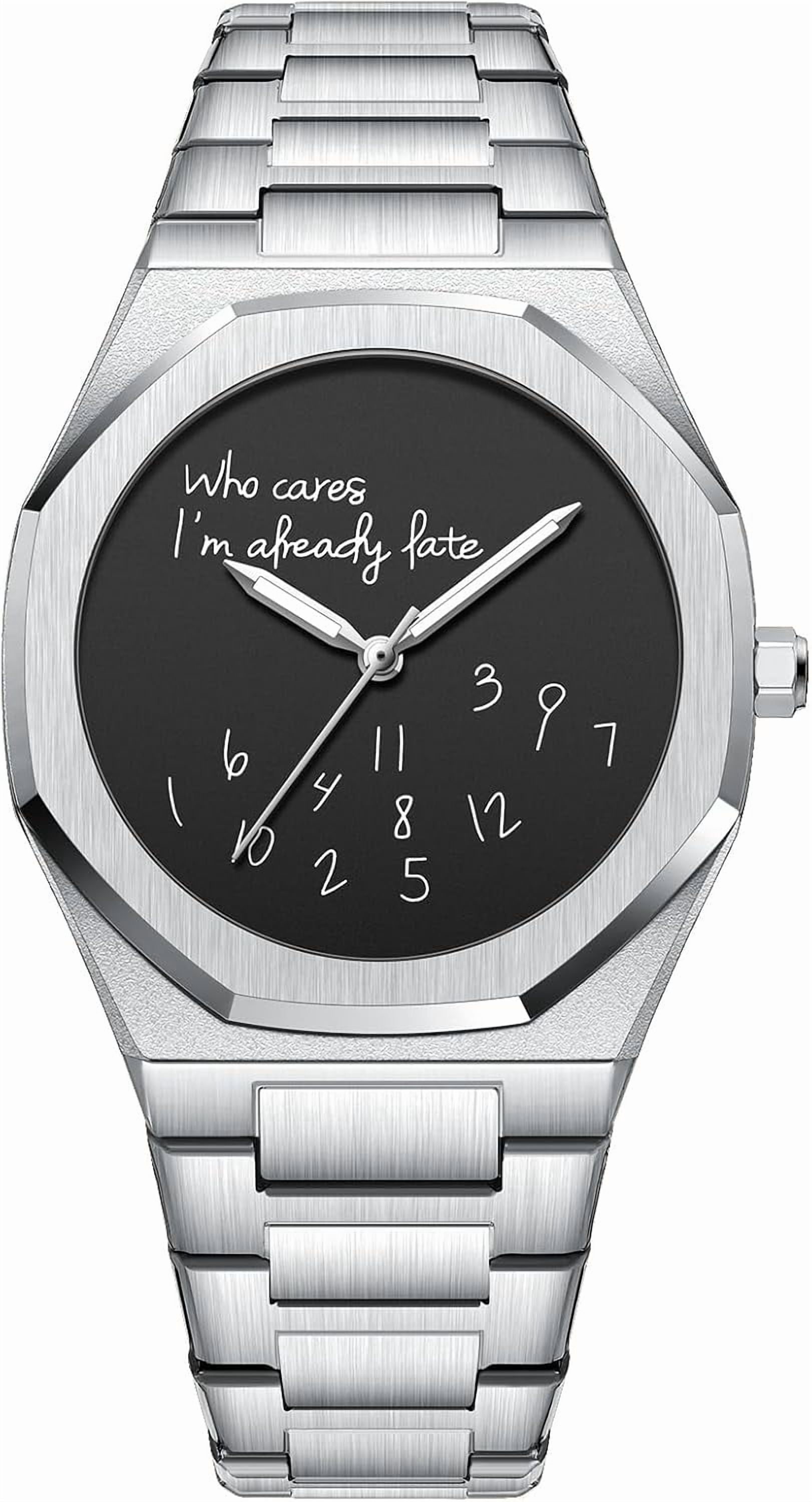 Fashion Men’s Analog Stainless Steel Wristwatch Minimalist Octagon ...