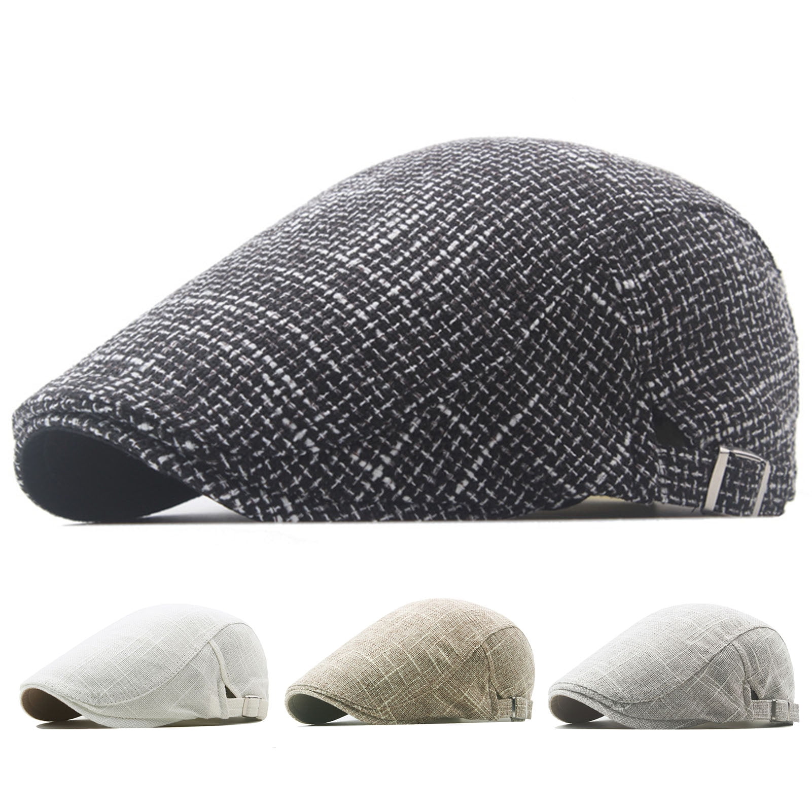 Fashion Men's Classic Painter Hat Cotton Flax Newsboy Ivy Hat - Walmart.com