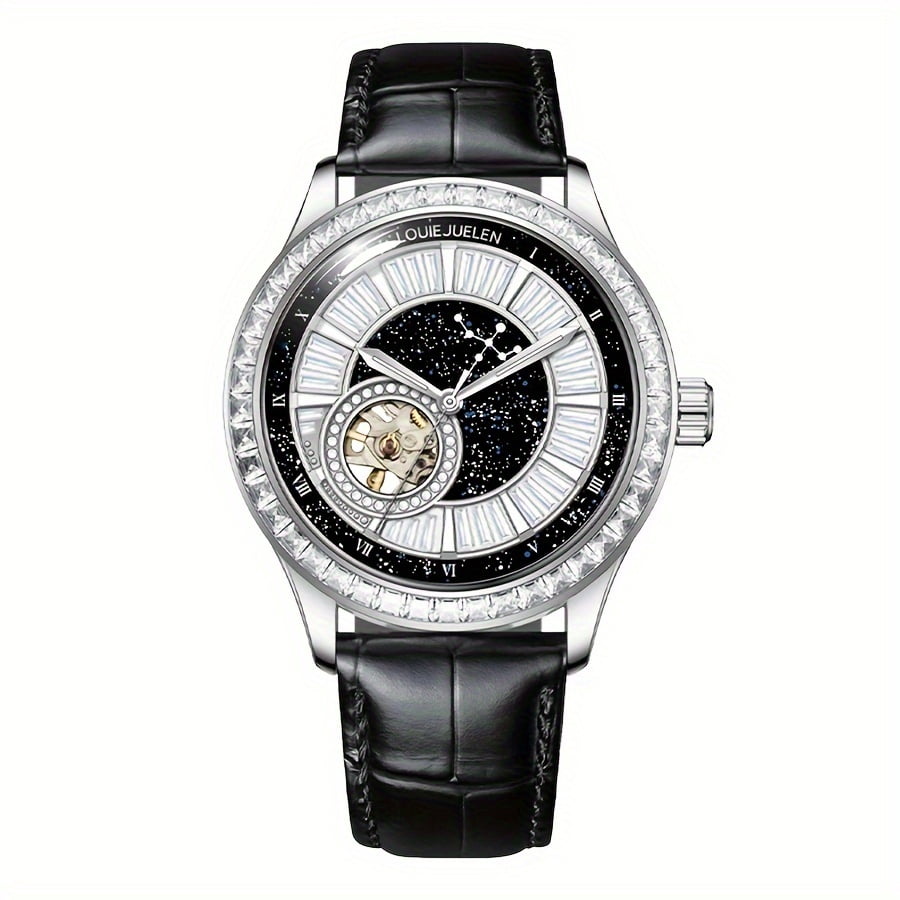 Fashion Men's Mechanical Watch, Black Swan Design Trendy Waterproof ...