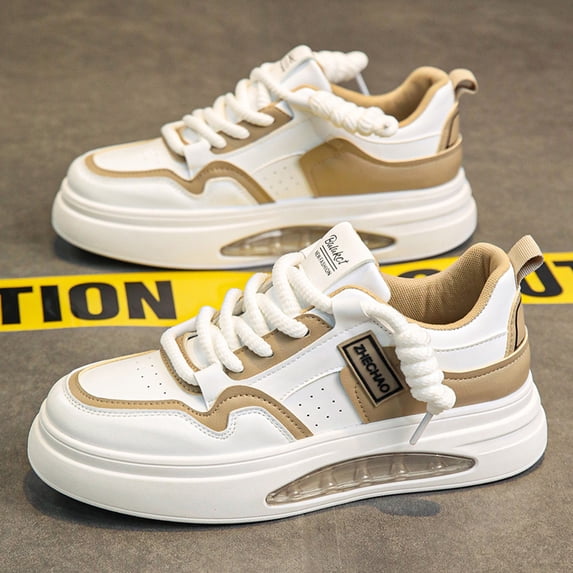 Fashion Men's Trendy Shoes Versatile Sports Casual Sneakers White Shoes ...