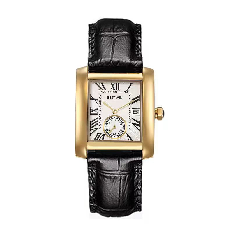 Fashion Men's Watch Classic Square Two-Hand Quartz Watch Business Trend ...