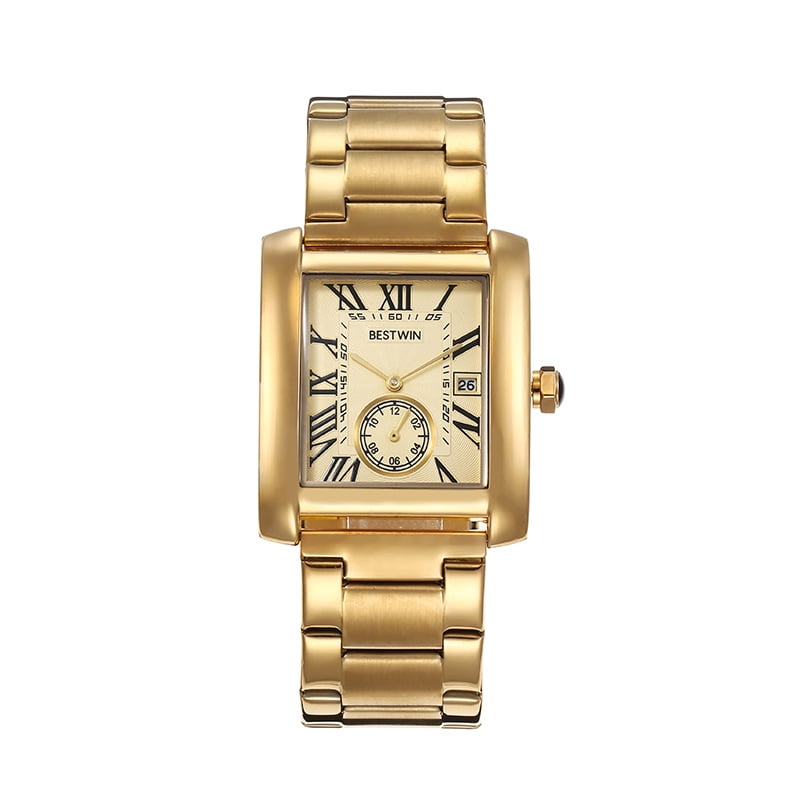 Fashion Men's Watch Classic Square Two-Hand Quartz Watch Business Trend ...