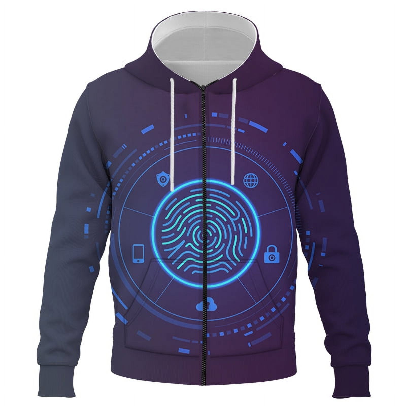 Fashion Mens Human body data map Zipper hoodies 3D printed Sweatshirt ...