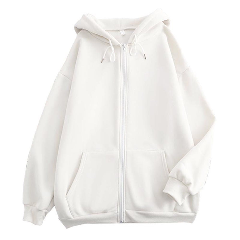 Fashion Mens Jacket Coat Long Sleeve Sweatshirts Oversized Zipper ...