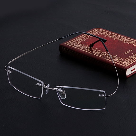 Fashion Metal Rimless Eye Glasses Eyeglasses Frame Spectacle Frames ...