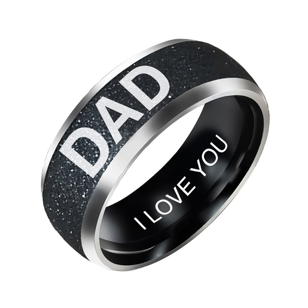 Fashion Mom Dad Daughter Son Letters Band Stainless Steel Family Member ...