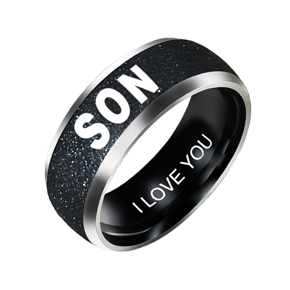 Fashion Mom Dad Daughter Son Letters Band Stainless Steel Family Member ...