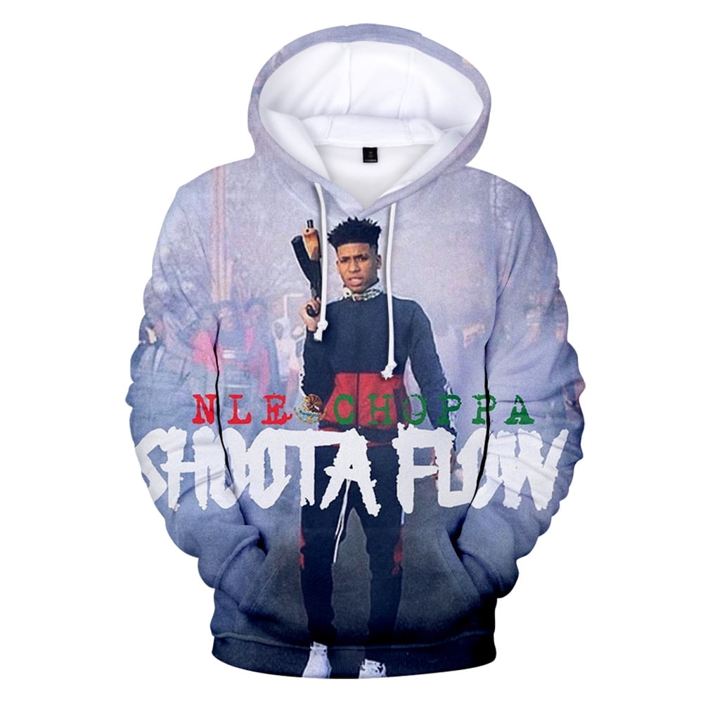 Fashion NLE Choppa Rapper Hip Hop 3D Hoodies Sweatshirt Pullovers ...
