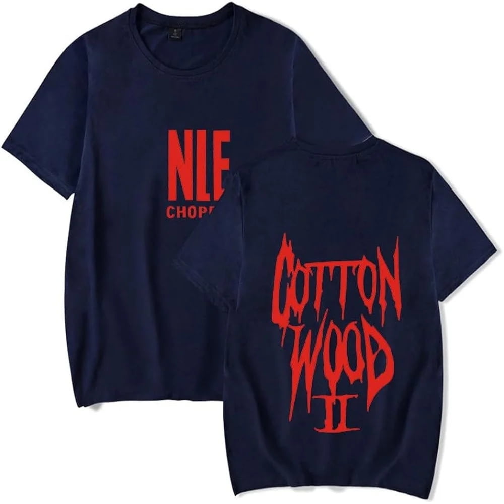 Fashion NLE Choppa T-shirt Geometric Hip Hop Cottonwood II Tshirt ...