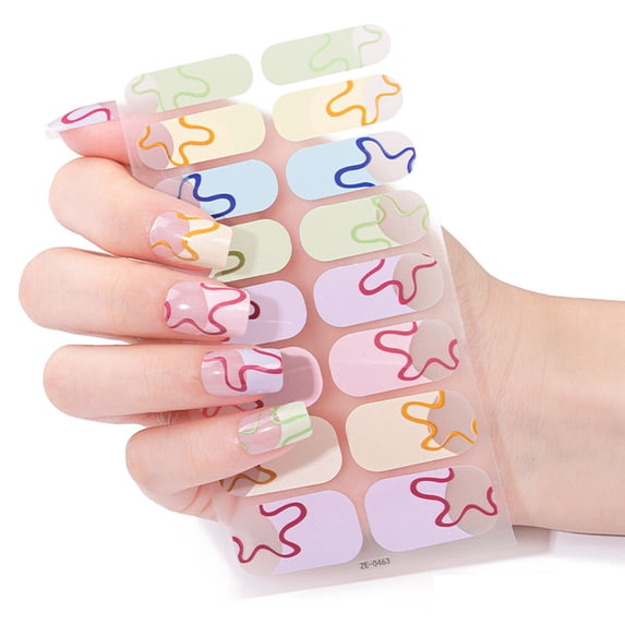 Fashion Nails Stickers Kits With SmudgeProof Coating 20PC Salon Quality ...