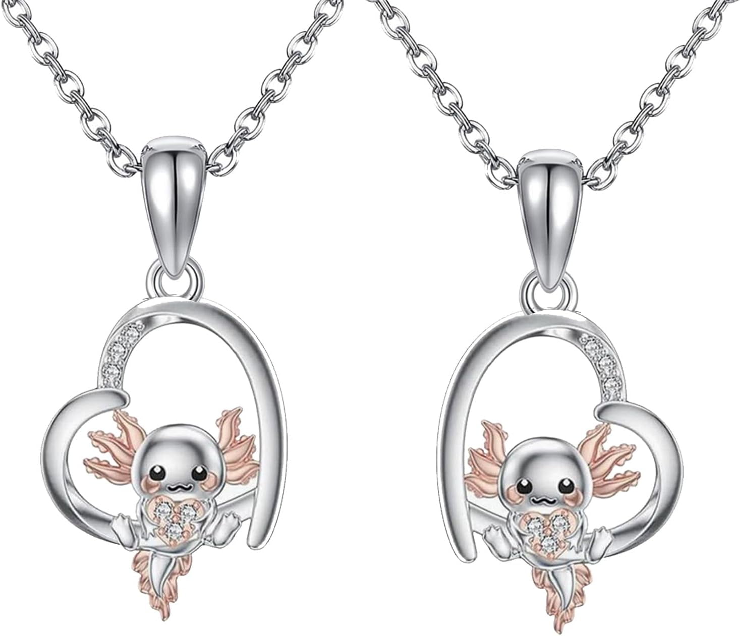 Fashion Necklace, 2 Piece Beautiful Mexican Axolotl Necklace for Women ...