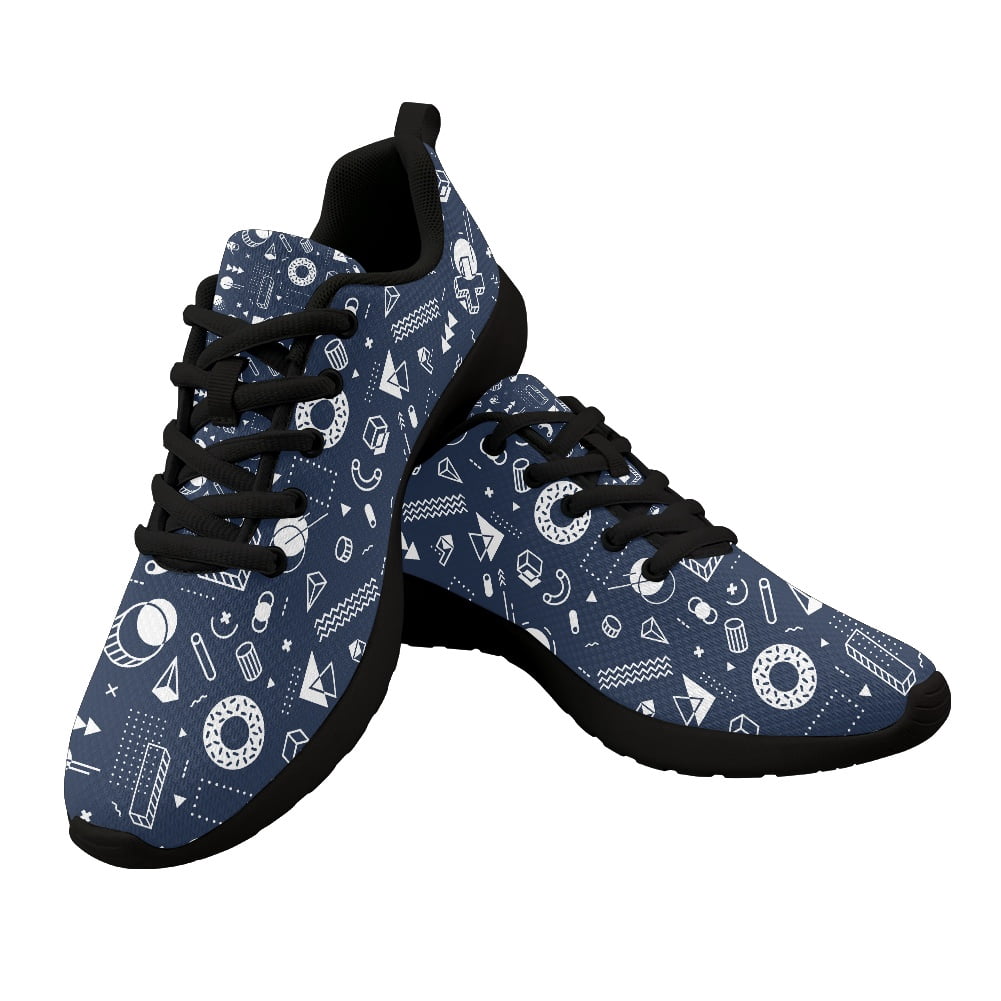 Fashion New Breathable Running Shoes Men Women Sneakers Geometric ...