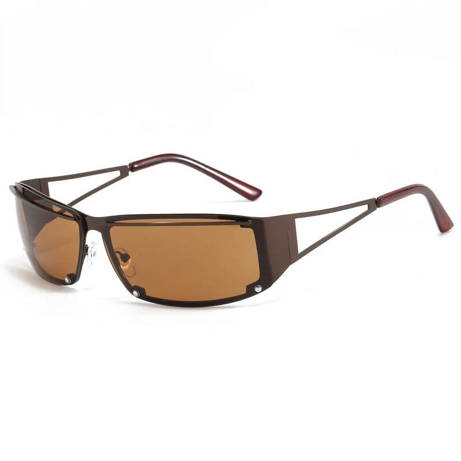 Fashion New Square Frame Hollow Eyeglasses Edge Cut Y2K Sun Glasses ...