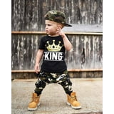 Fashion Newborn Kids Baby Boys Tops T-shirt Camo Pants 2PCS Outfits Set Clothes 0-5Years ...