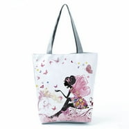 Just Ermo Pink Tote Bag - Large Puppy Holding High Heels Shopping Bag ...