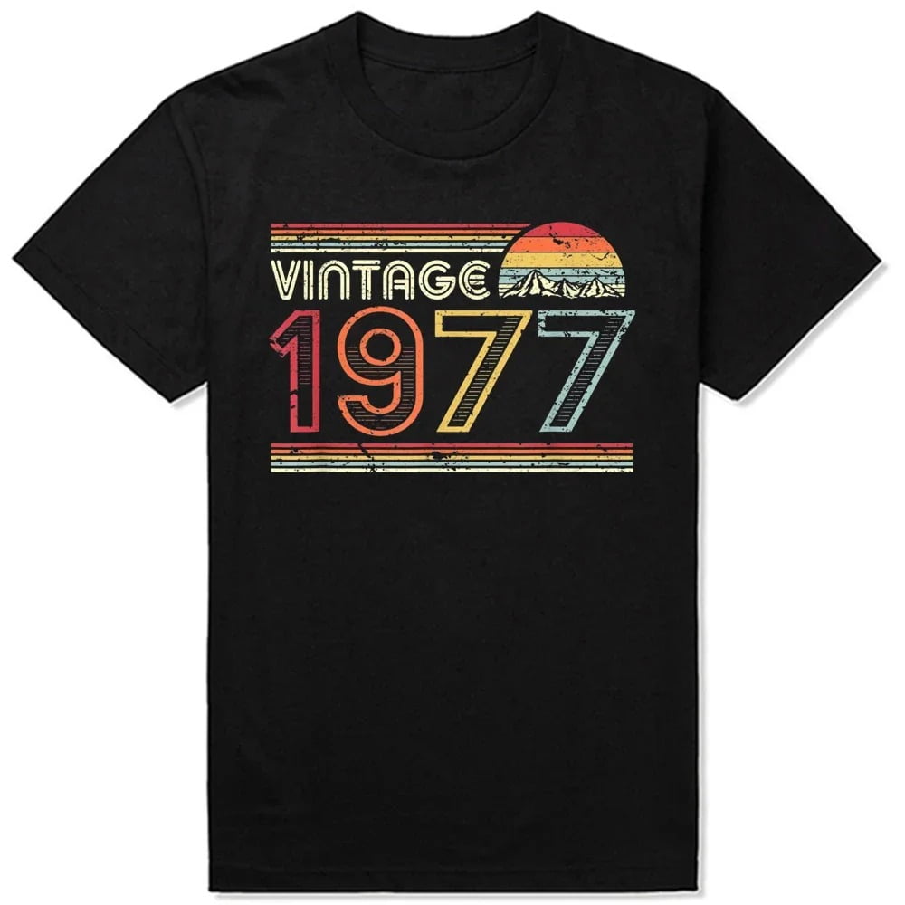 Fashion Old Birthday Party Tshirt Male Top Vintage 1977 Limited Edition ...