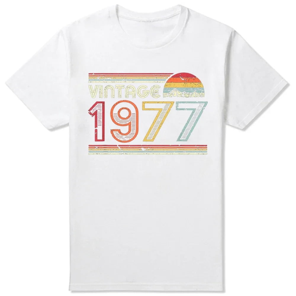 Fashion Old Birthday Party Tshirt Male Top Vintage 1977 Limited Edition ...