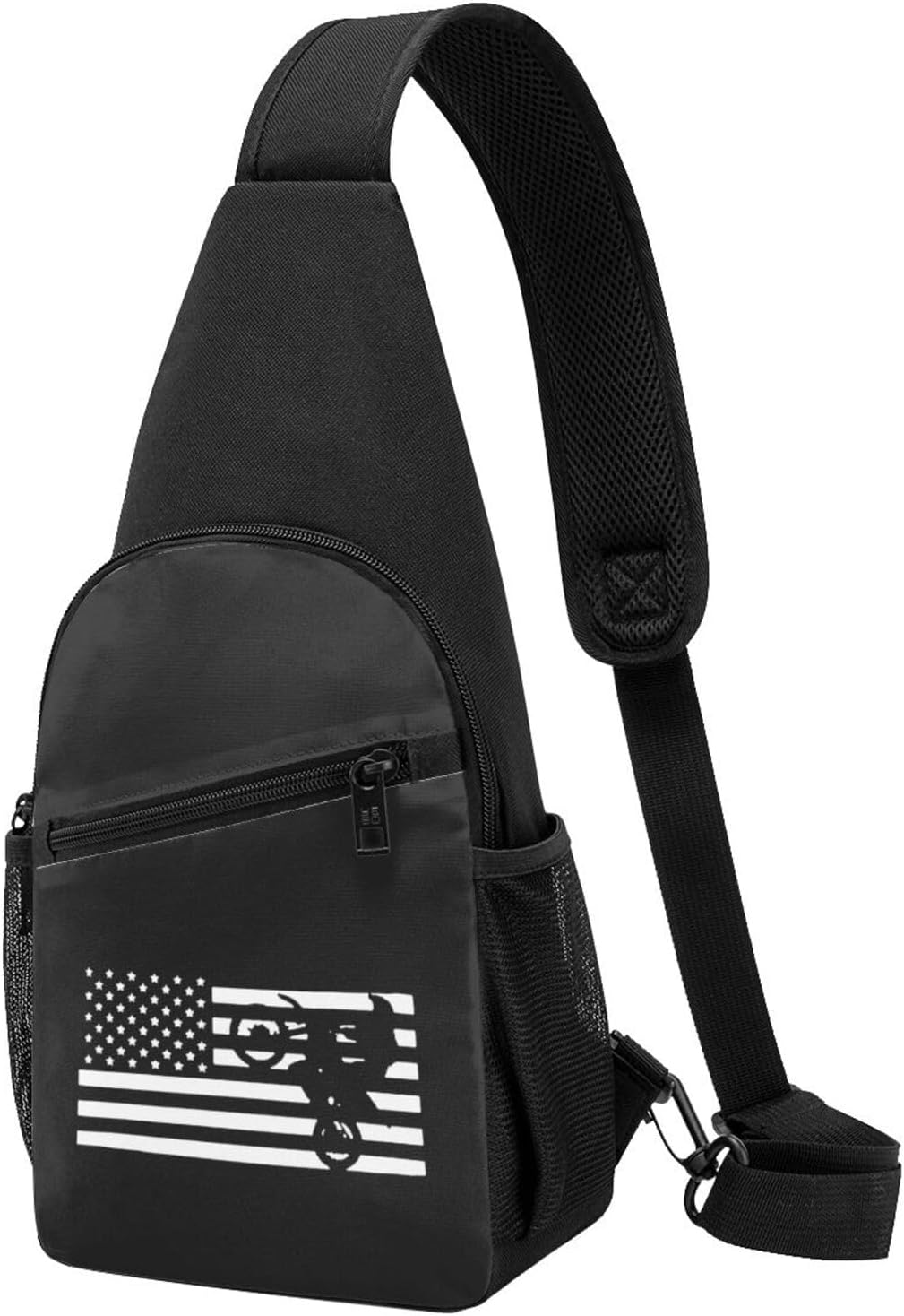 Fashion One-Shoulder Bag Dirt Bike Motocross USA Flag Anti-Theft Crossbody Shoulder Chest Bag ...