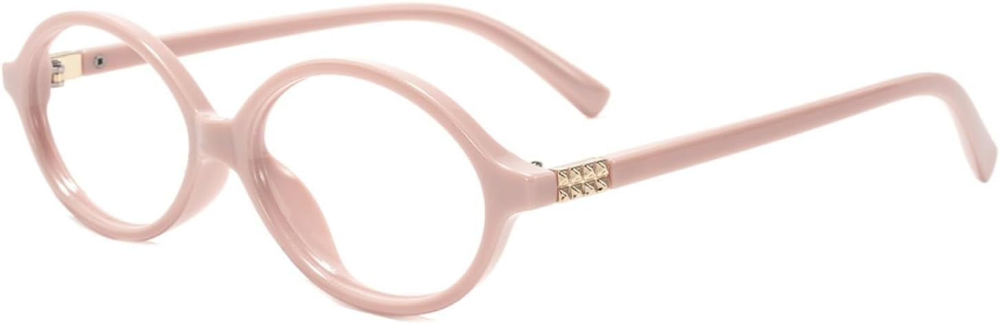 Fashion Oval Blue Light Blocking Glasses for Women Men Oval Small Frame ...