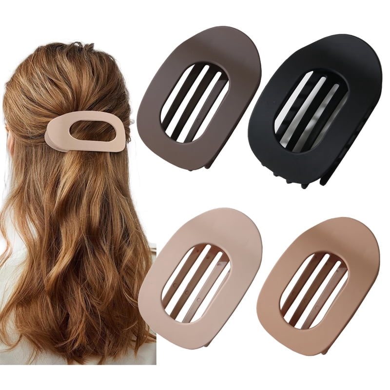Fashion Oval Flat Hair Clips for Women New Design Leopard Large Flat ...