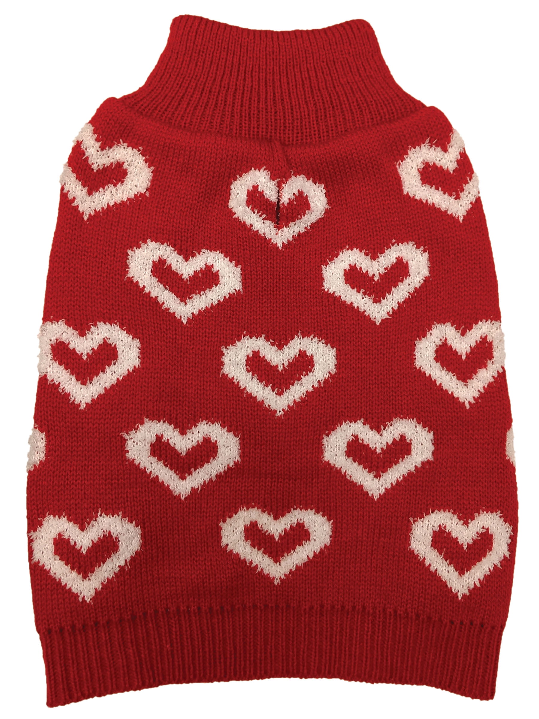 Fashion Pet All Over Hearts Dog Sweater Red - Large - Walmart.com
