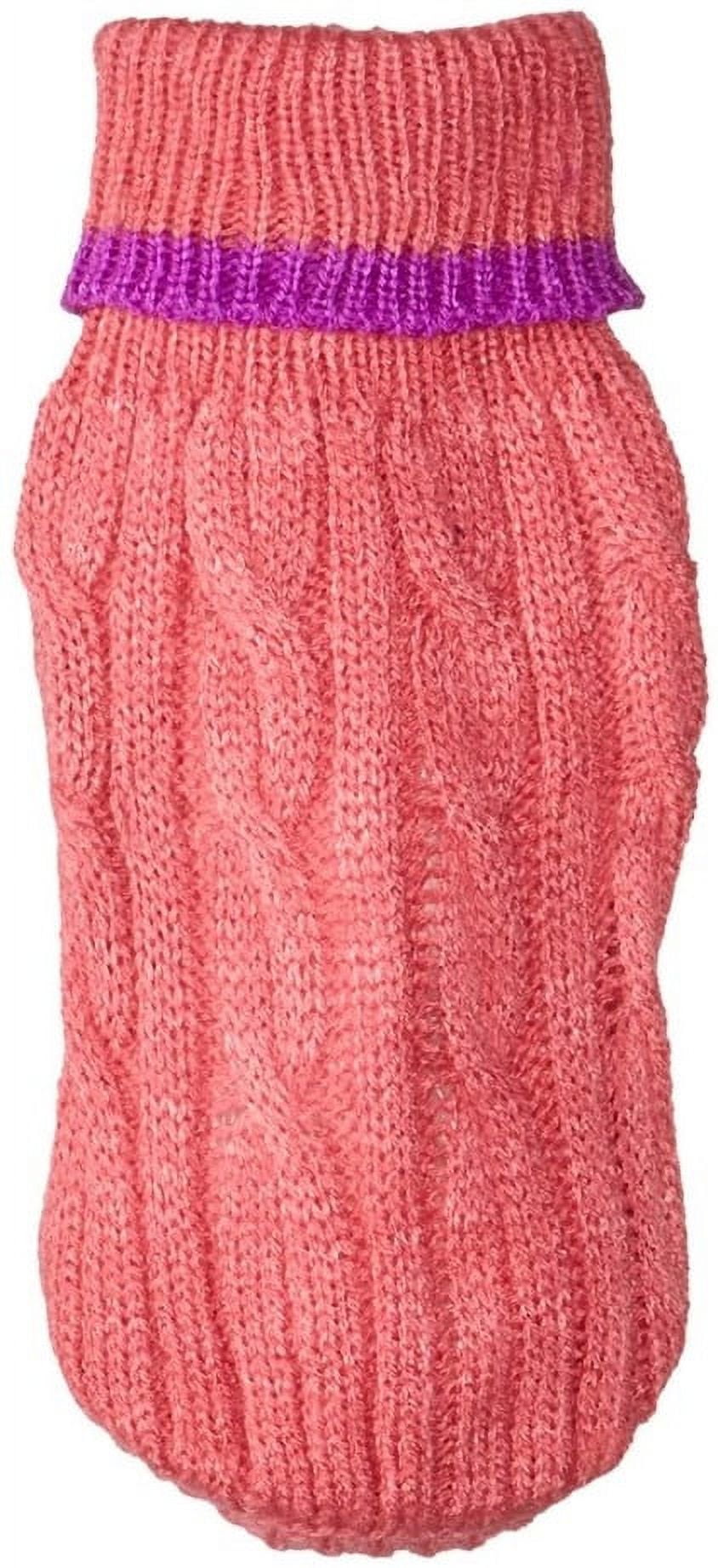 Fashion Pet Cable Knit Dog Sweater - Pink - Walmart.com