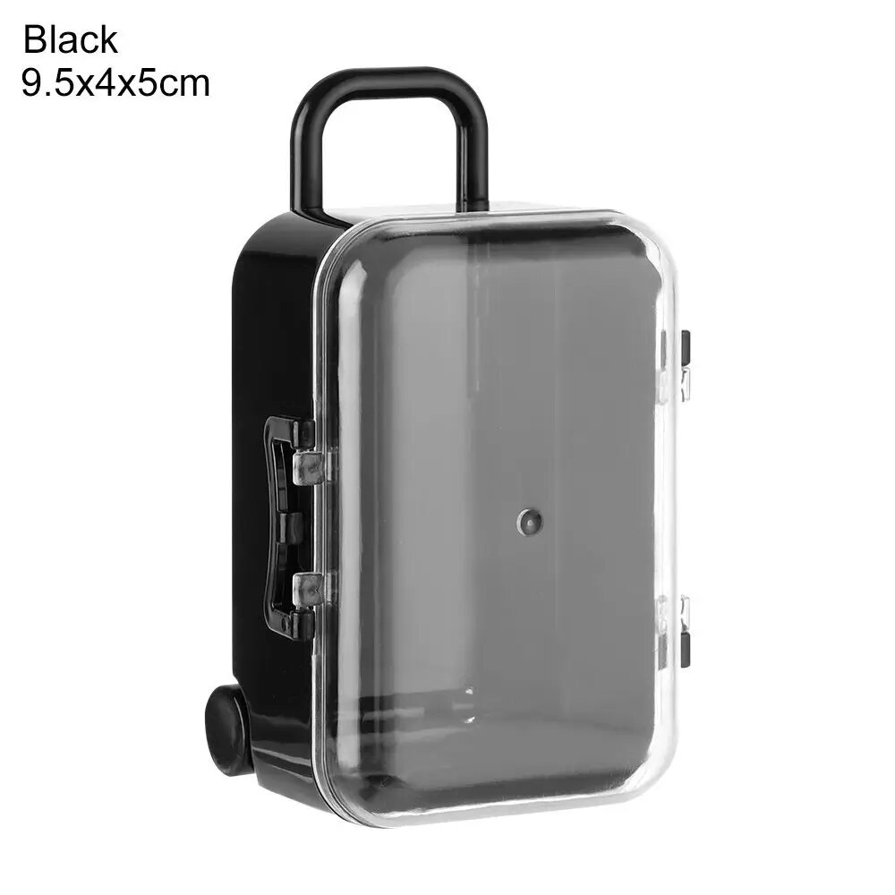 Fashion Plastic Mini Suitcase for Dolls Miniature Toys Trunk Dollhouse ...