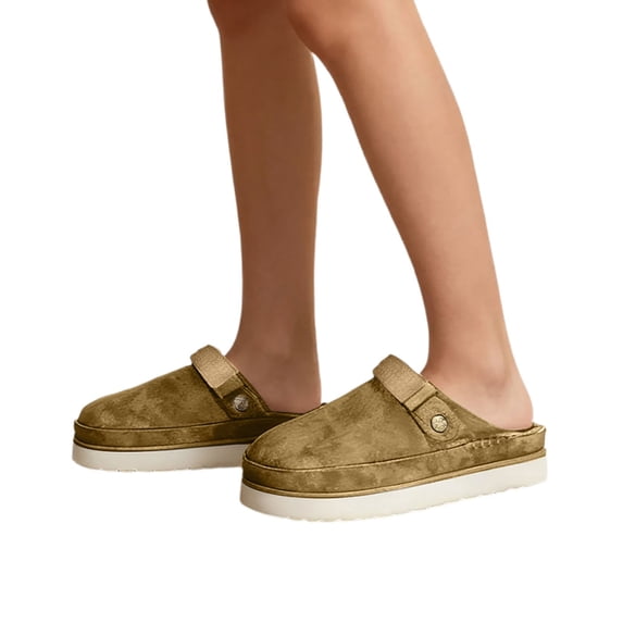 Fashion Platform Clogs Sandals for Women's Casual Adjustable Indoor Non ...