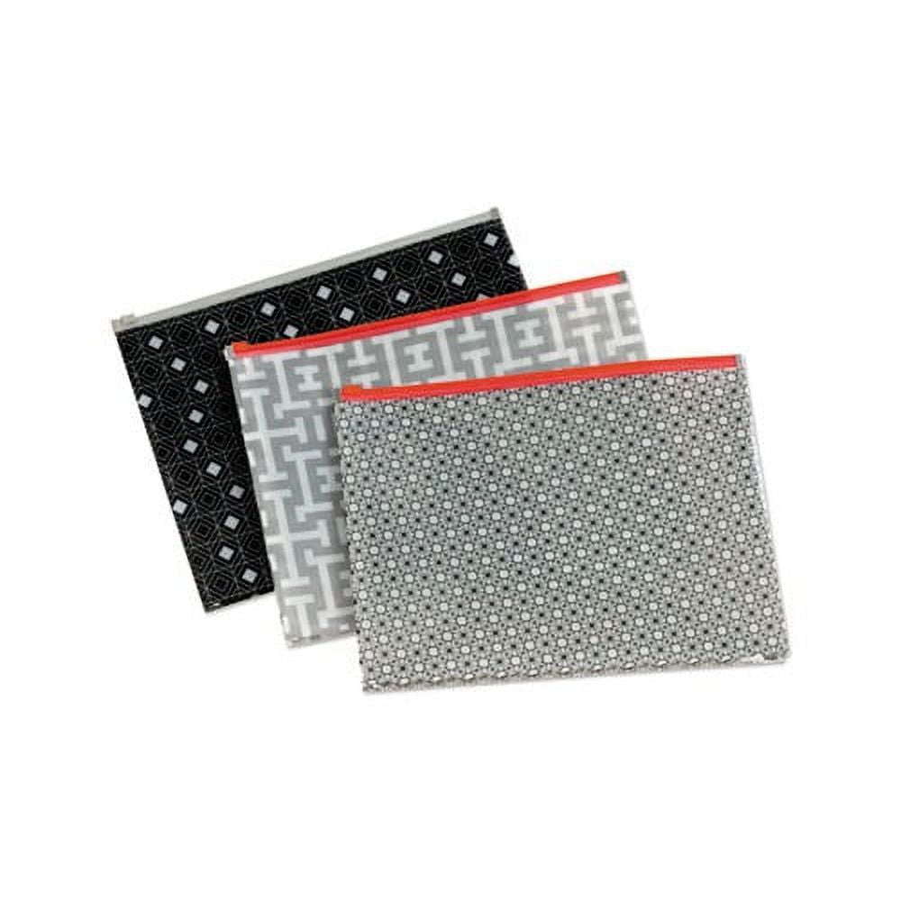 Fashion Poly Zip Envelope Zipper Closure, 8.5 x 11, Assorted, 3/Pack ...