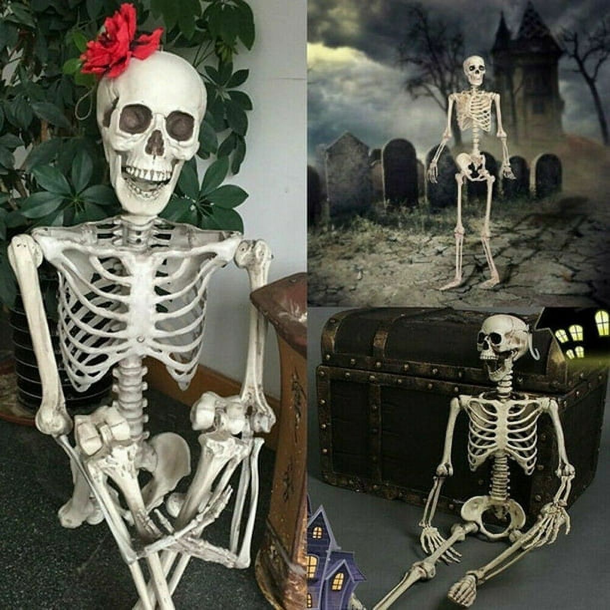 Fashion Popular Halloween Poseable Human Skeleton Full Life Size 40cm ...
