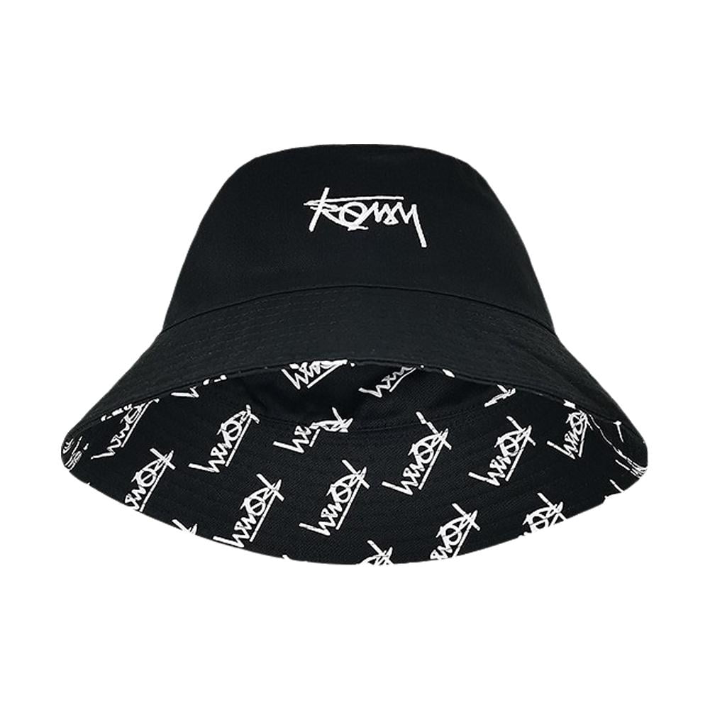 Fashion Print Wide Brim Bucket Hat Women Men Korean Embroidery Outdoo ...