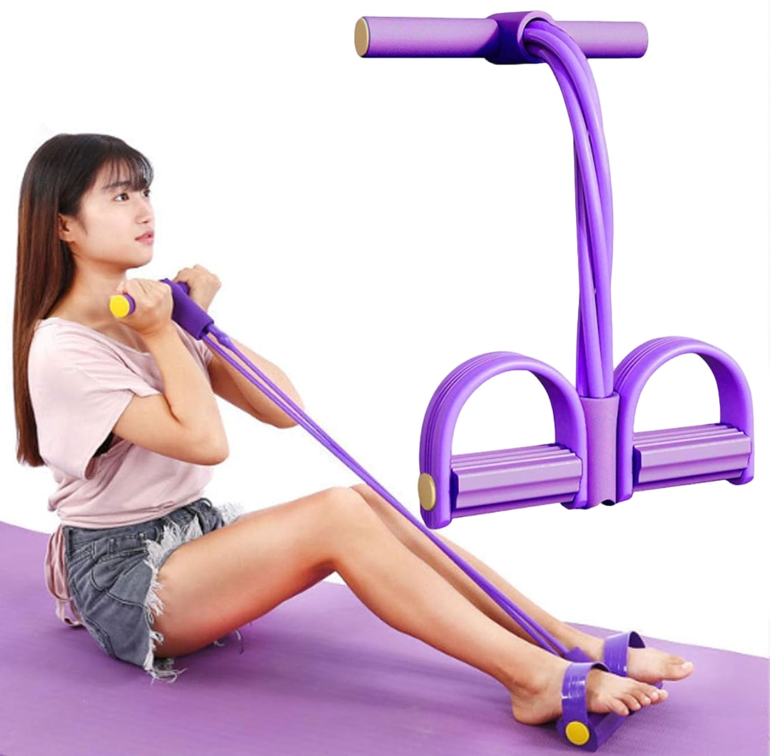 Fashion Puller Exercise, 8-Tube Pedal Resistance Band - Full Body ...