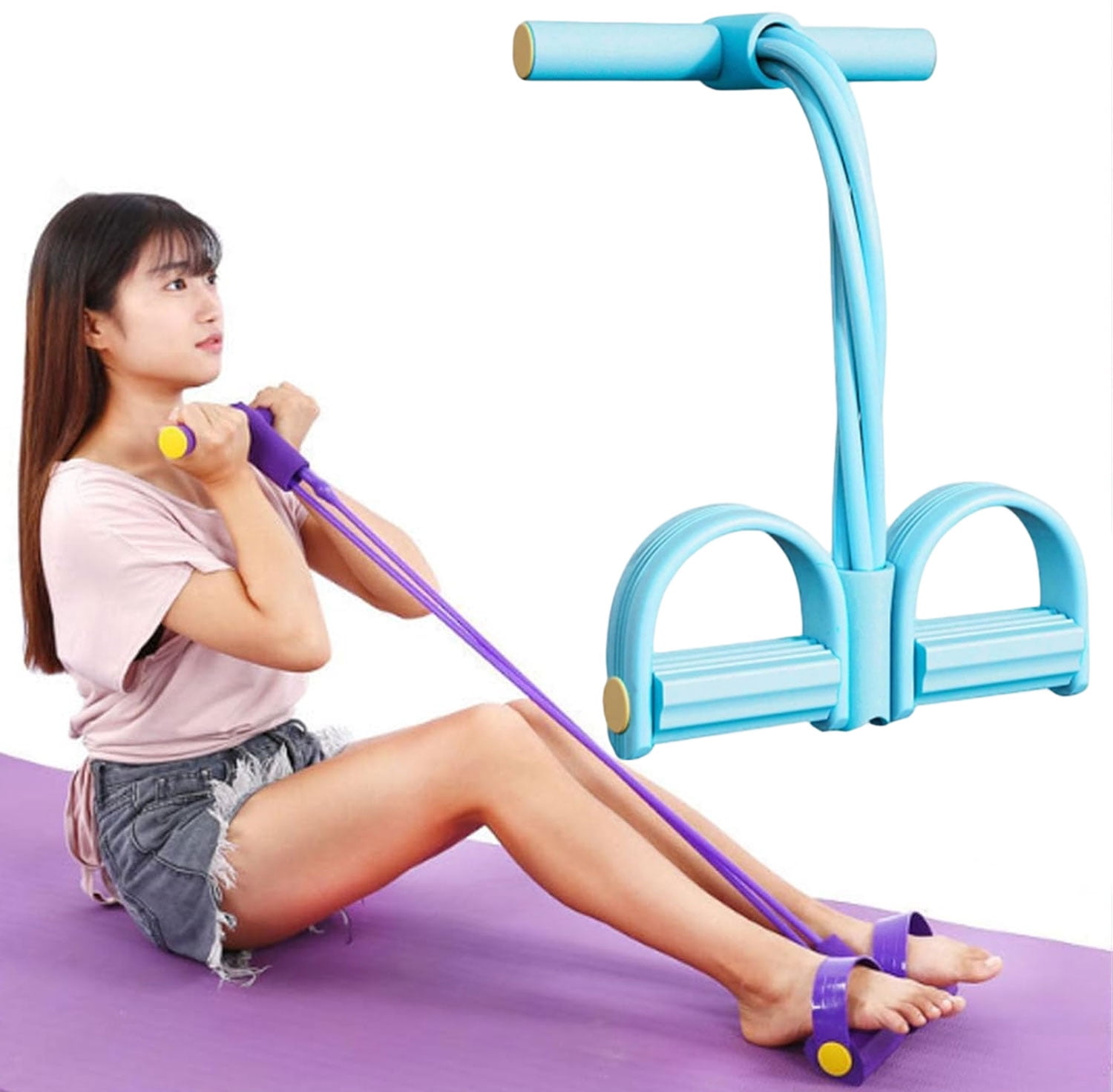Fashion Puller Exercise, 8-Tube Pedal Resistance Band - Full Body ...