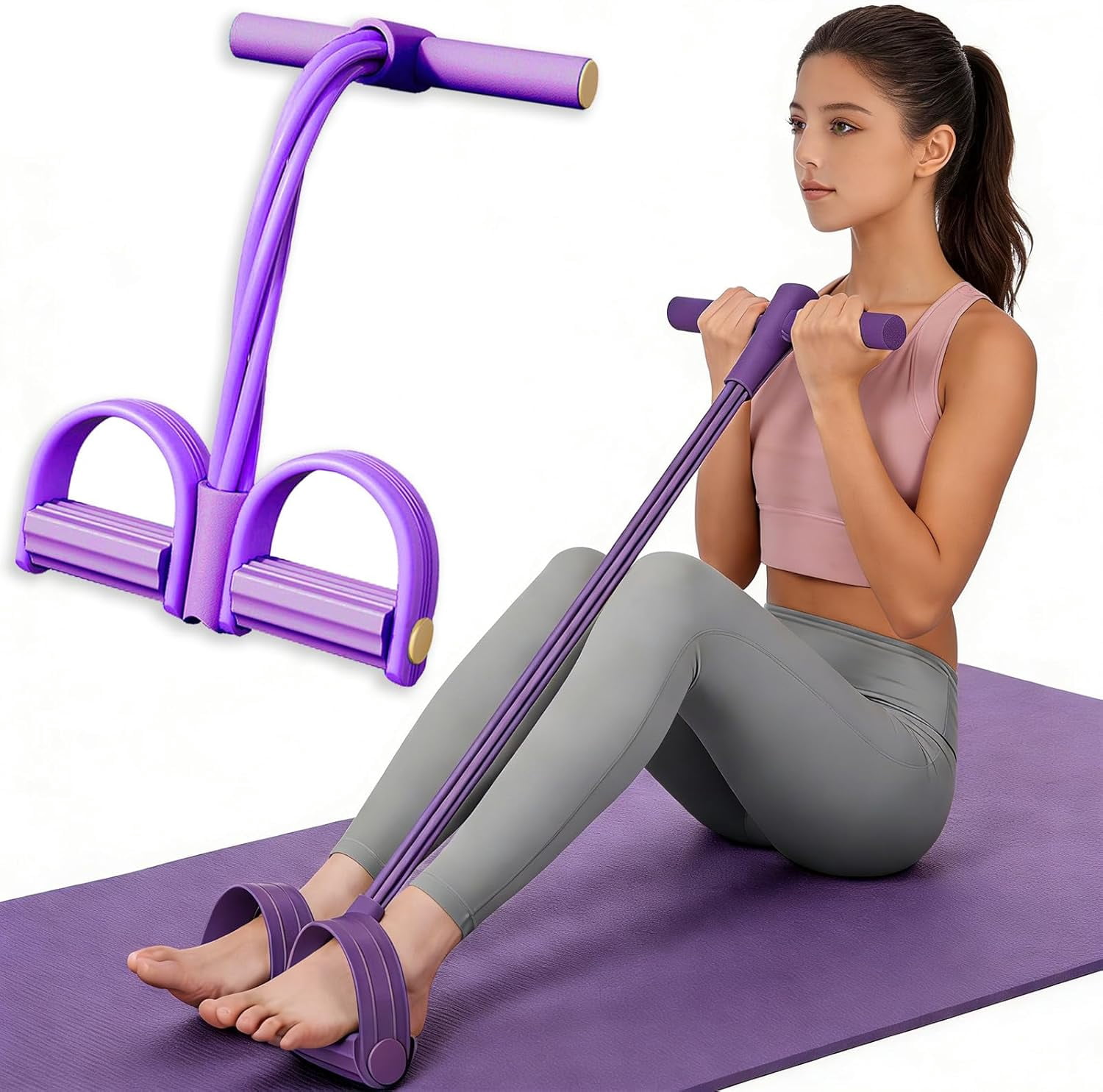 Fashion Puller Exercise, 8-Tube Pedal Resistance Device-Detachable and ...