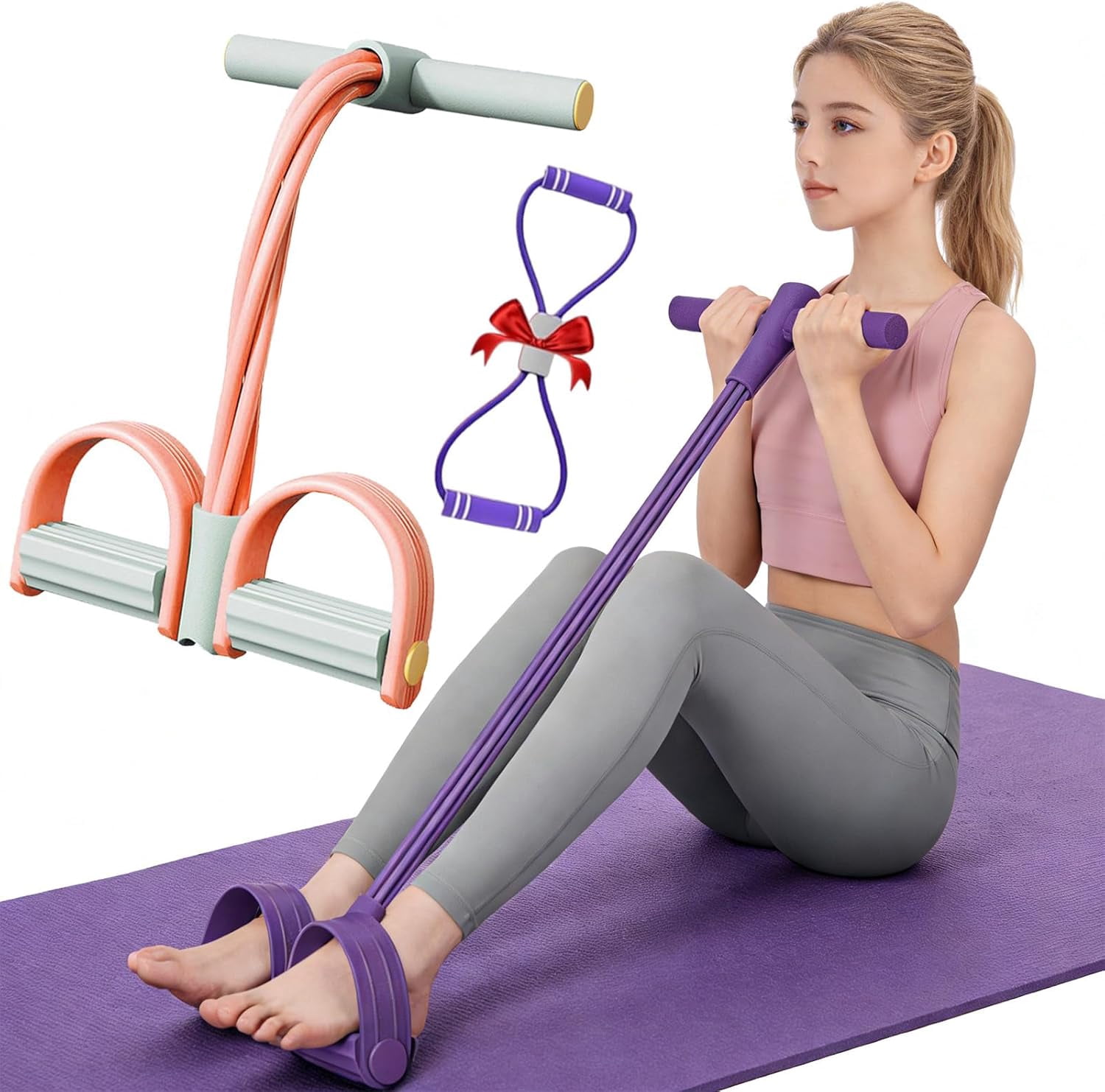 Fashion Puller Exercise, Upgrade 8-Tube Pedal Resistance Device ...