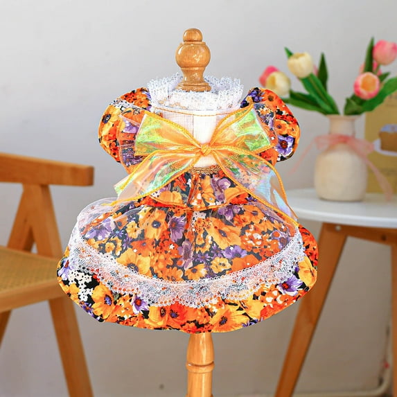Fashion Puppy Dog Skirt Pet Dog Lace Cake Camisole Tutu Dress ...
