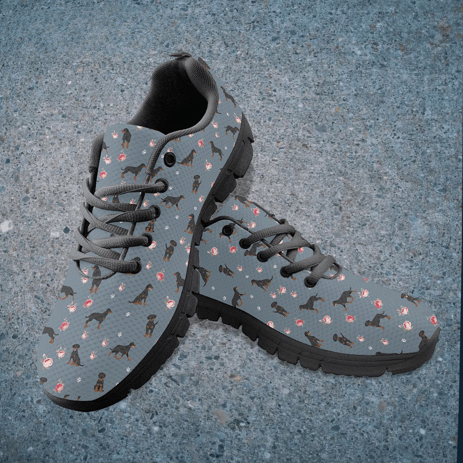Fashion Puppy Pattern Shoes Comfortable Women's Air Mesh Sneakers Cute ...