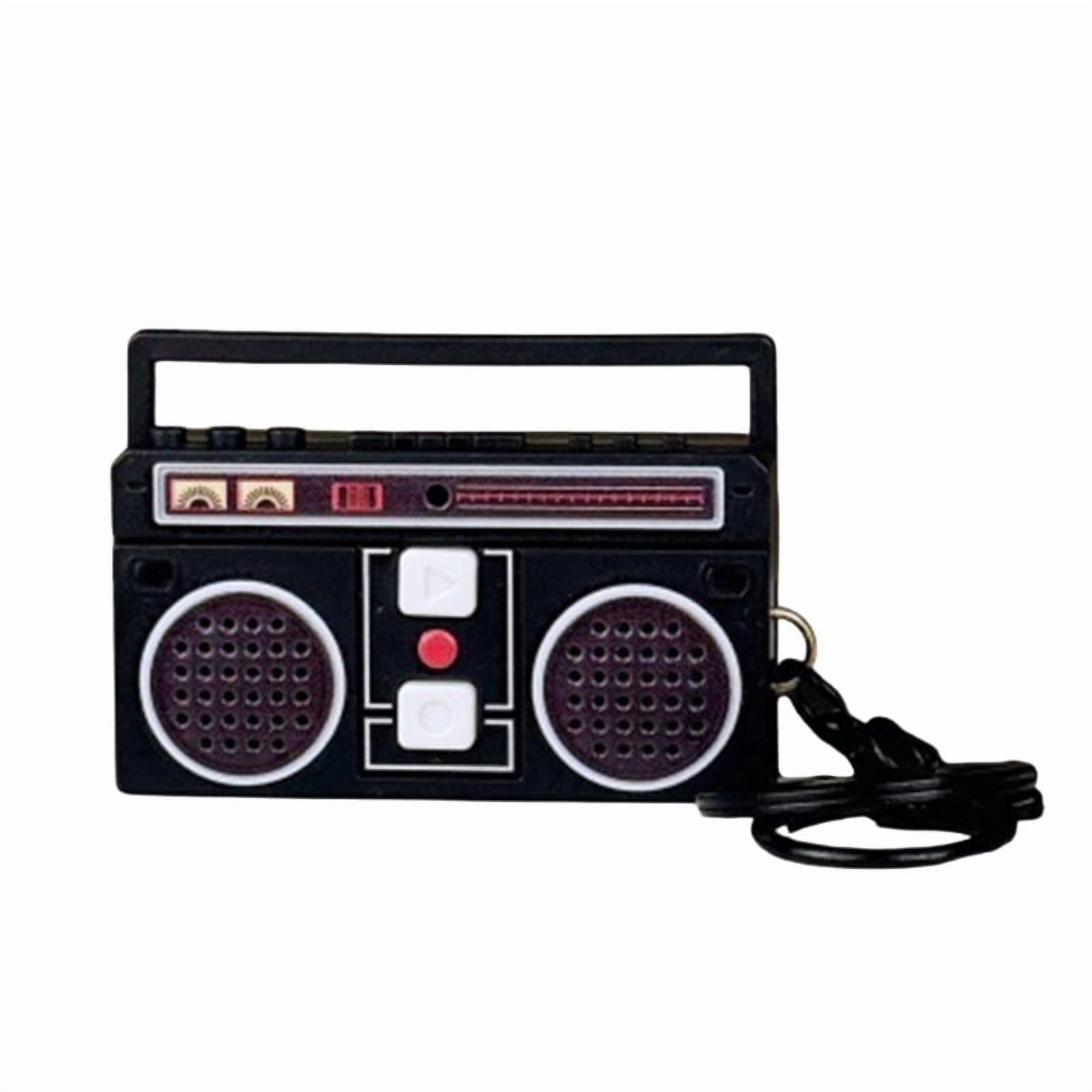 Fashion Retro Radio Shape Keychain Bag Hanging Nostalgic Tape Recorder ...