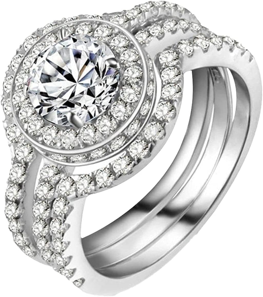 Fashion Rings Creative Three-in-one Multi-Layer Detachable Ring Set ...