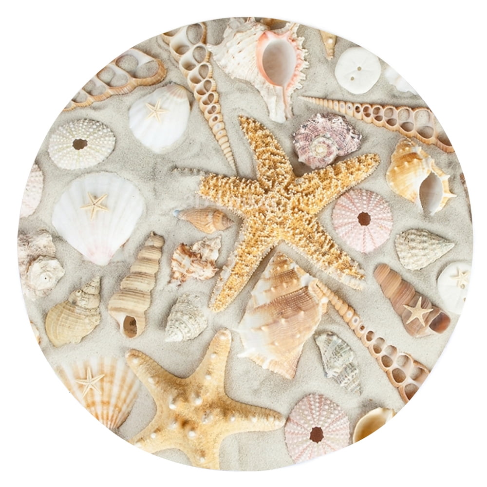 Fashion Round Carpet Beautiful Seashell Collector 3D Printed Rug Living ...